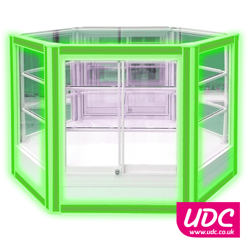 6 Sided Corner LED Prize Counter